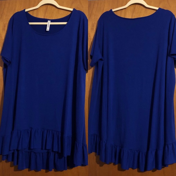 Zenana Outfitters | Tops | Zenana Premium Hi Lo Ruffle Hem Tunic | Poshmark